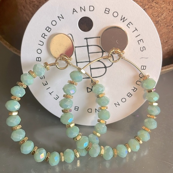 Bourbon and Bowties | Jewelry | Bourbon Boweties Chloe Style Mint Green Earrings | Poshmark